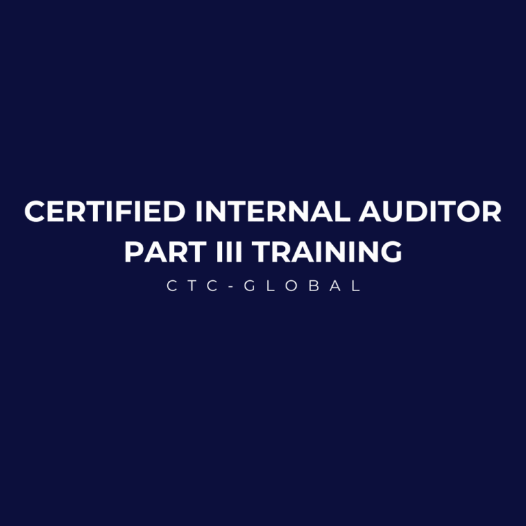 CIA Part III – Complete Training Program – Certified Trainers and ...